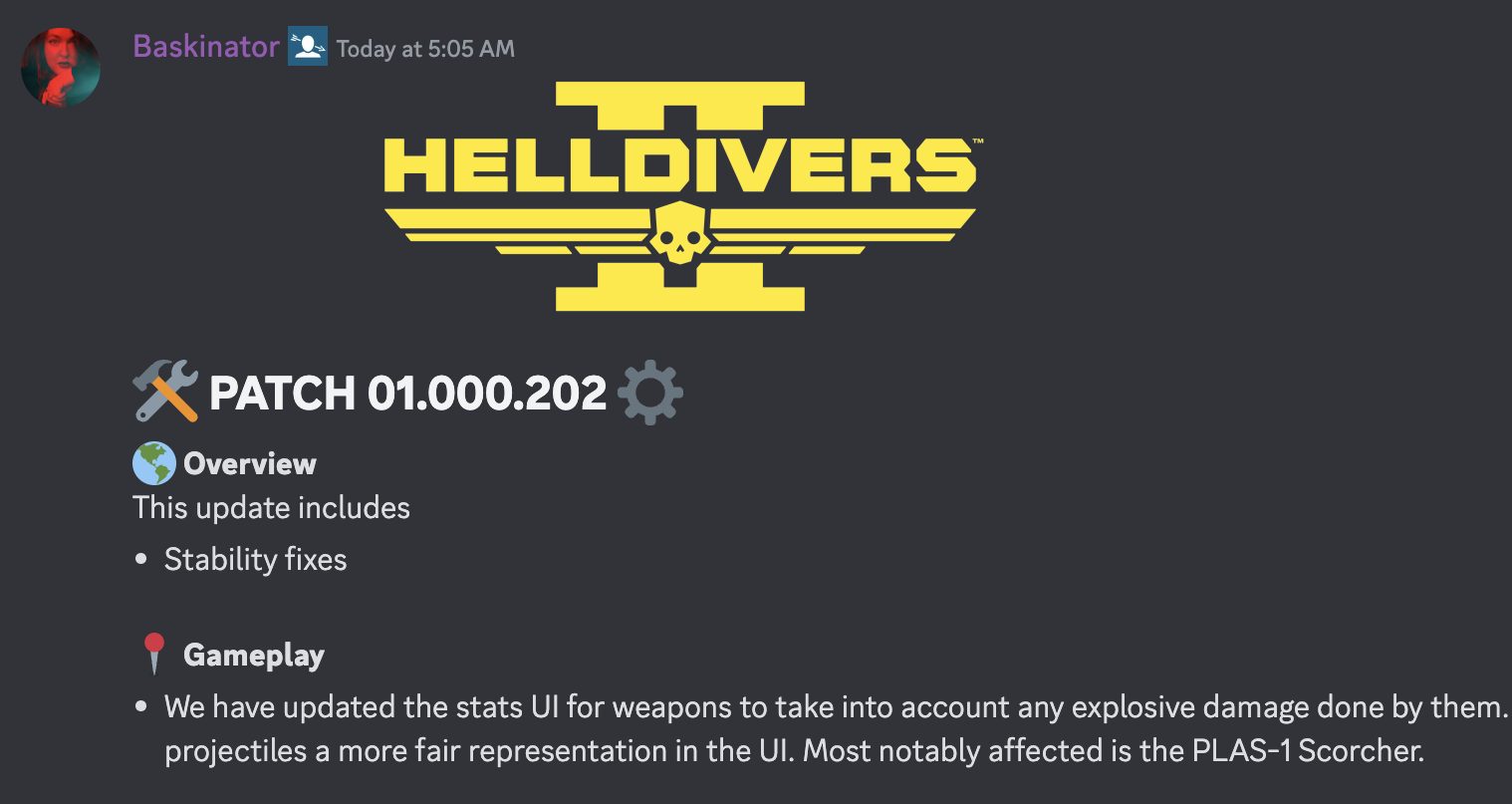 Helldivers 2 Patch 01.000.202: Crashes & Disconnect Fixes